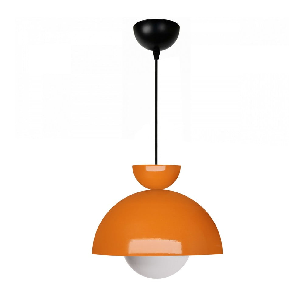 Pomarańczowa lampa wisząca z metalowym kloszem ø 25 cm Arta – Opviq ...